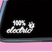 100 Percent Electric Sticker Decal TP 942 Ev Electric Vehicle Hybrid ...
