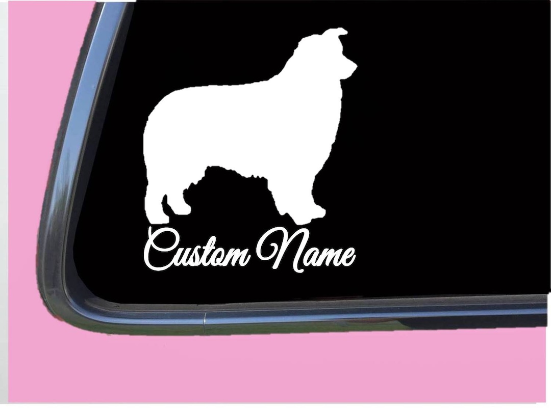 Custom Dog Decal Sticker CHOOSE BREED TP 1182 Vinyl Pet Name - Custom ...