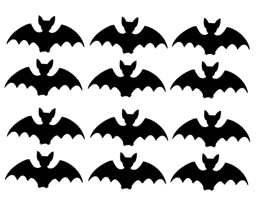 12 Bat Decals TP 797 Sticker Halloween Decorations - Etsy