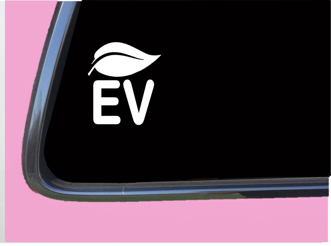 Ev Leaf Sticker Decal TP 946 Electric Vehicle Hybrid Car - Etsy