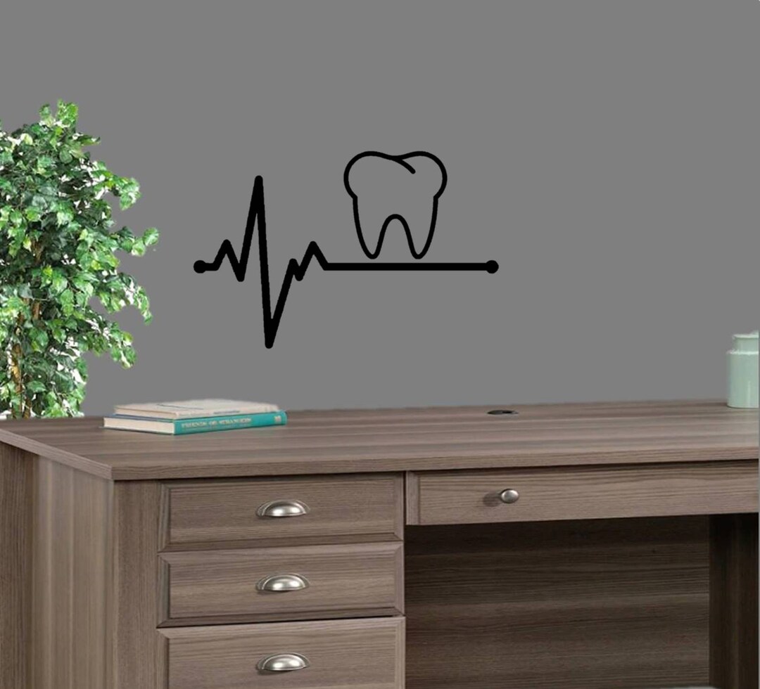 Tooth Lifeline Sticker Wall Decal TP 1170 Vinyl Dental Hygienist ...