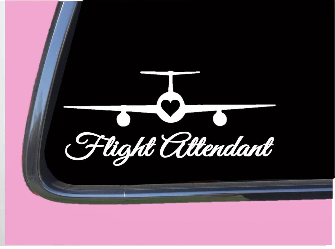 Flight Attendant Decal Sticker TP 768 Stewardess Pilot - Etsy