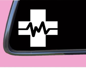 Medic Cross Circle Vinyl Decal Sticker Military Para Nurse EMT Plus ...