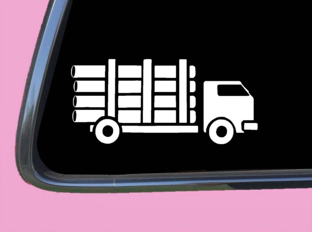 Log Truck Sticker Decal Tp 1355 Logger Logging Chainsaw Lumberjack Gift ...