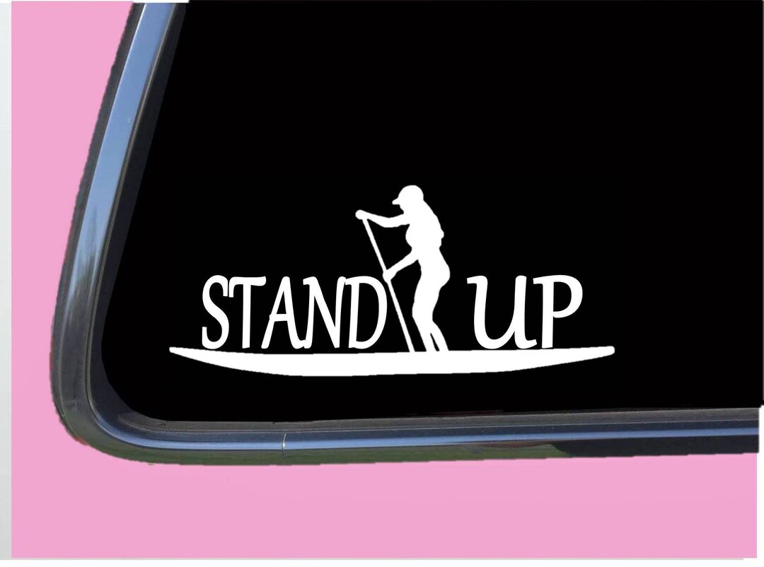 Stand up Paddle Board Girl TP 558 Vinyl Decal Sticker Wall Rack ...