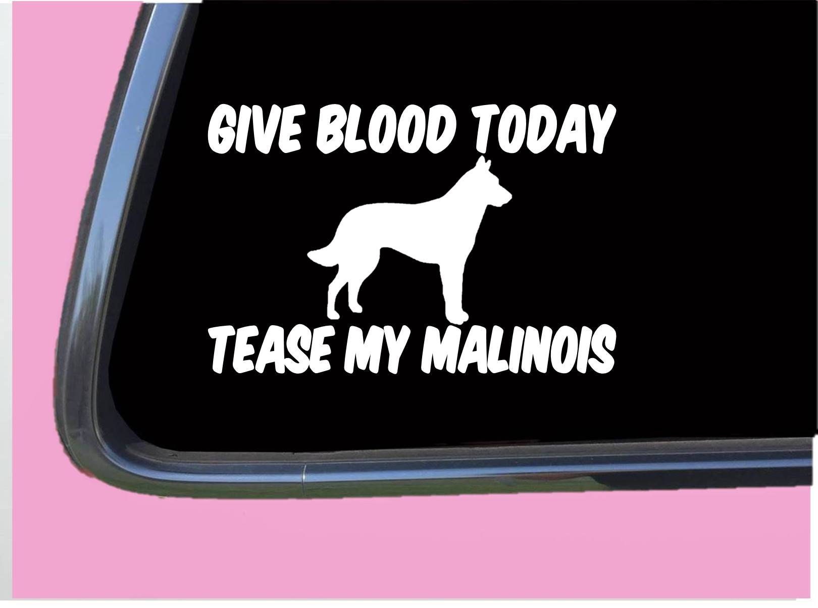Give Blood Belgian Malinois TP 523 Vinyl Decal Sticker Dog - Etsy