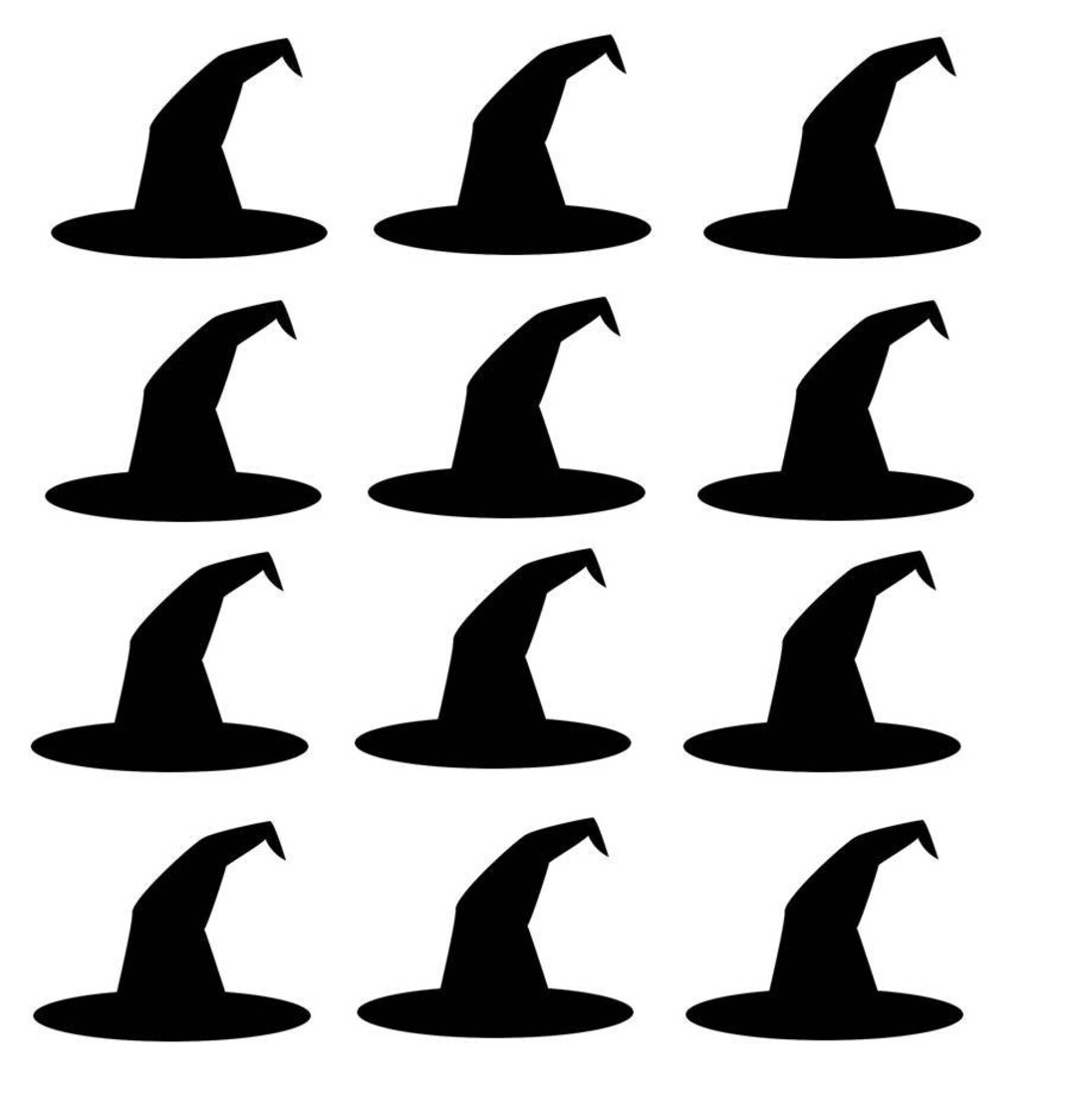 12 Witch Hat Decals TP 800 Sticker Halloween Decorations - Etsy