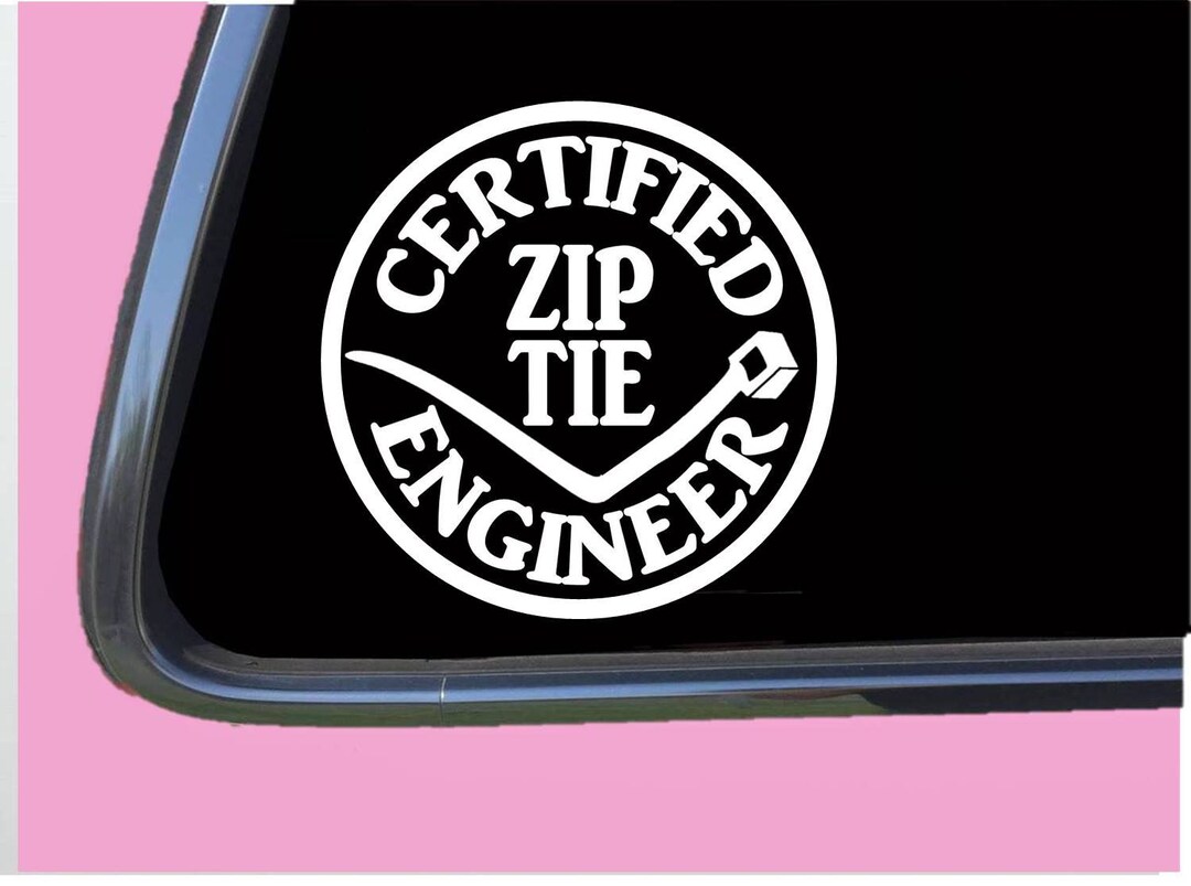 Certified Zip Tie Sticker Decal Tp 1165 Vinyl JDM Euro Truck Car Window ...