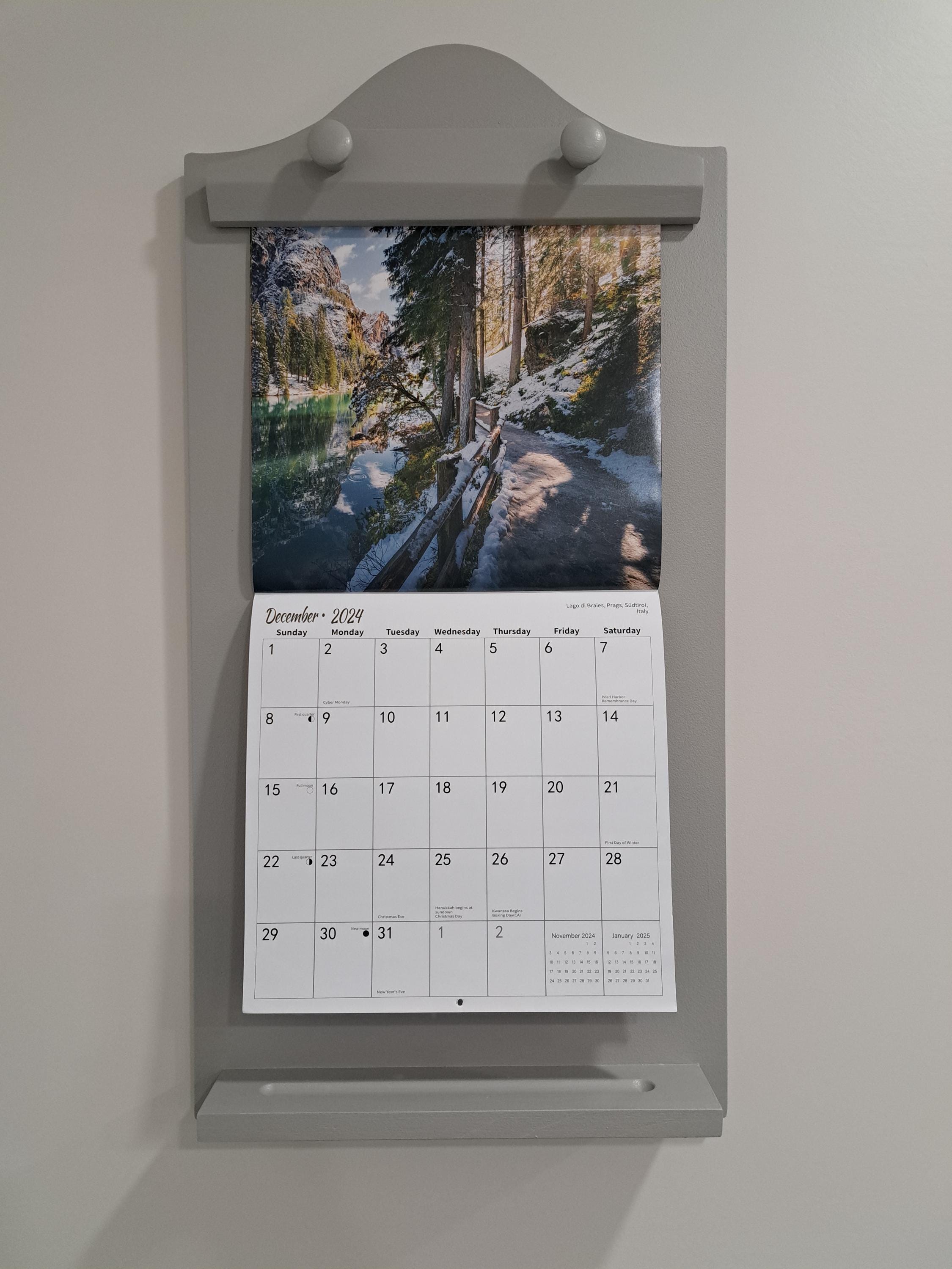 Custom Calendar Holder With Pencil/pen Tray - Etsy