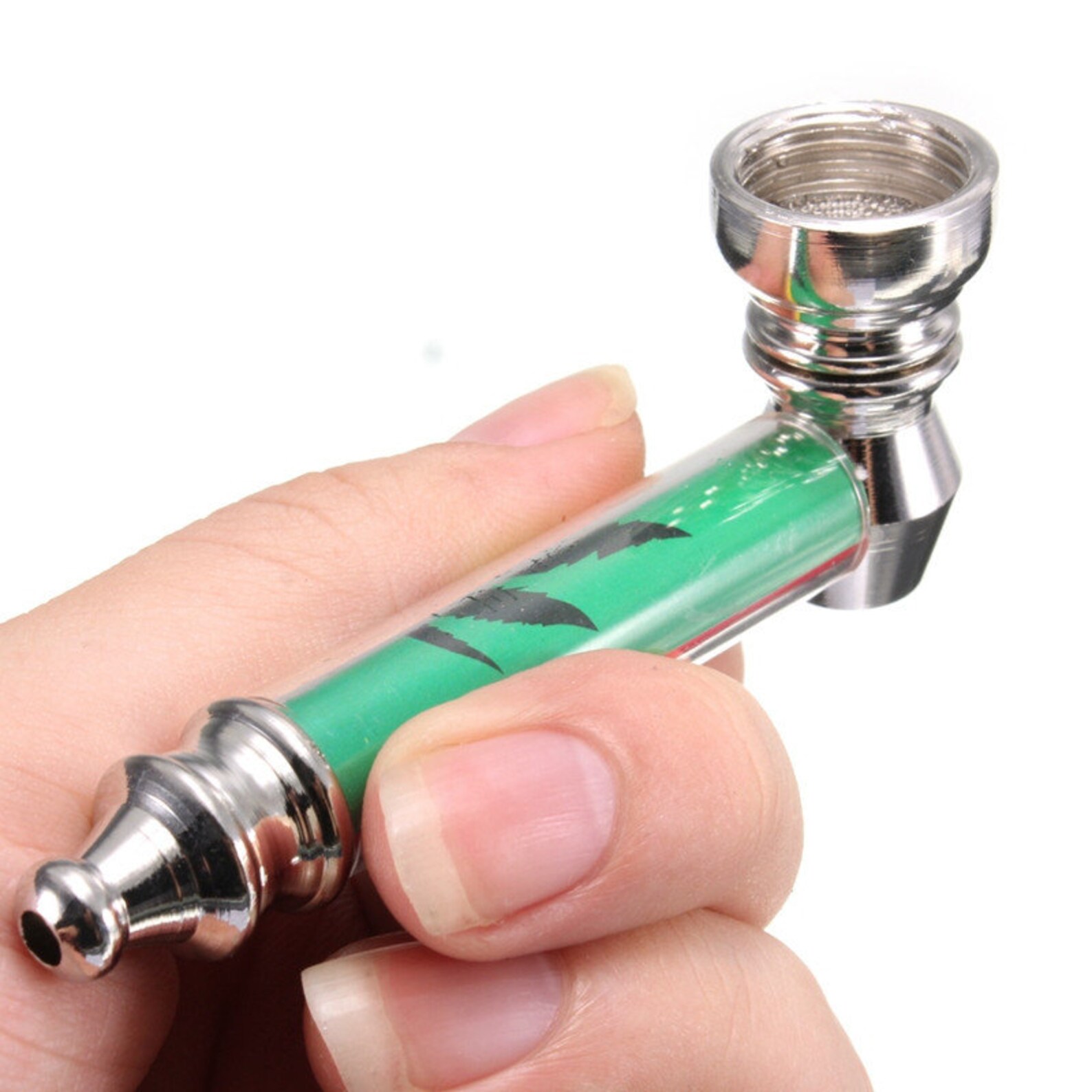 Metal Classic Leaf Smoke Tobacco Pipe Smoking Christmas Birthday ...