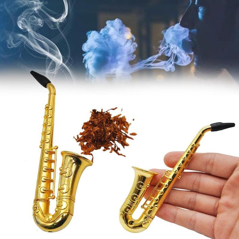 Novelty Saxophone Metal Smoke Tobacco Pipe Smoking Christmas Gift Him ...