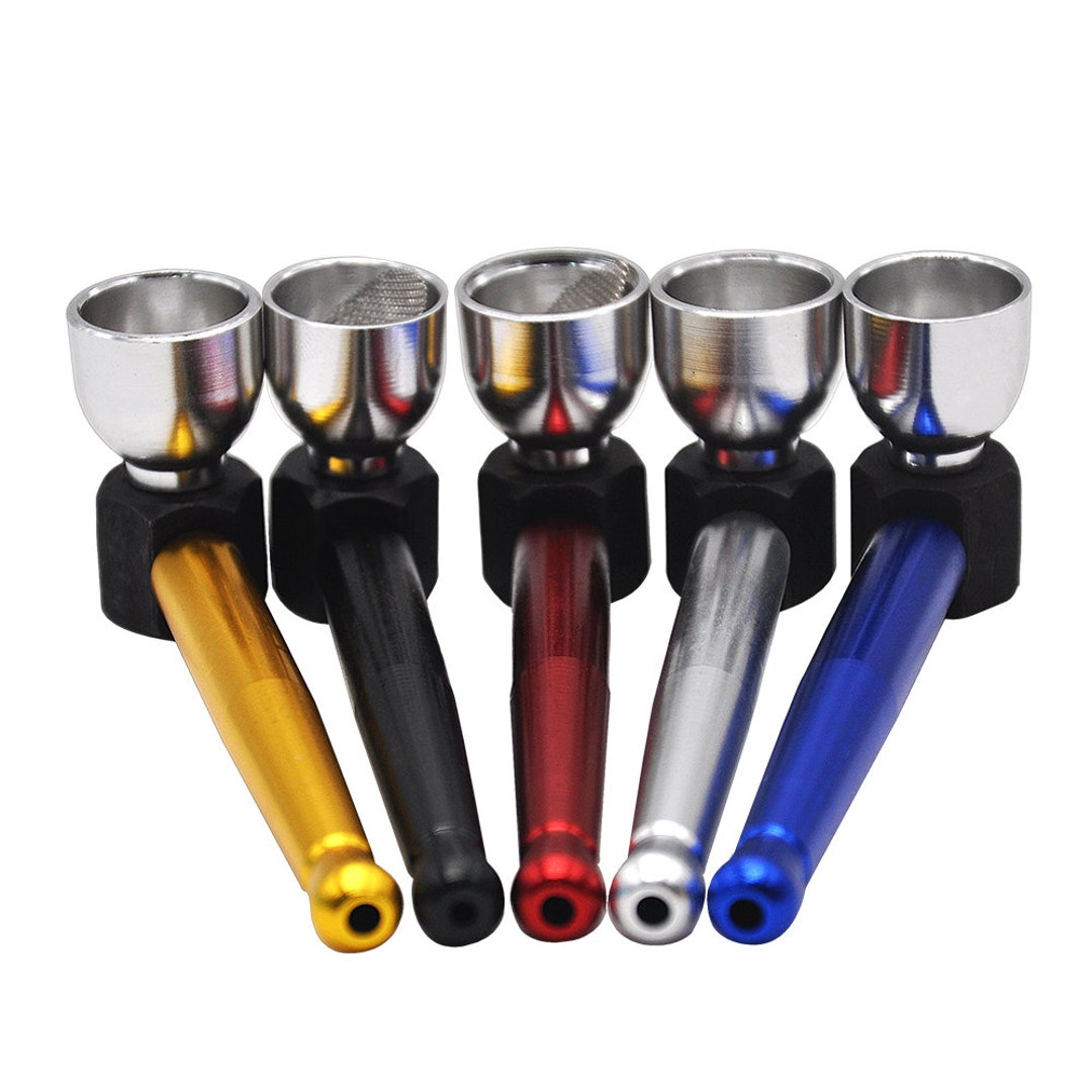 Novelty 3 Piece Metal Sleek Smoke Tobacco Pipe Smoking Christmas Gift ...