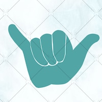 Shaka Hand Svg, Hang Loose Svg, Aloha Hand Svg, Hawaii Mahalo Hand Svg ...