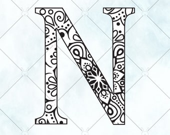 Letter N Silhouette SVG, Svg, Dxf, Cricut, Silhouette Cut File, Instant ...