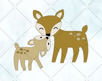 Deer SVG Deer Family SVG Stag SVG Reindeer Svg Deer Family Clipart ...
