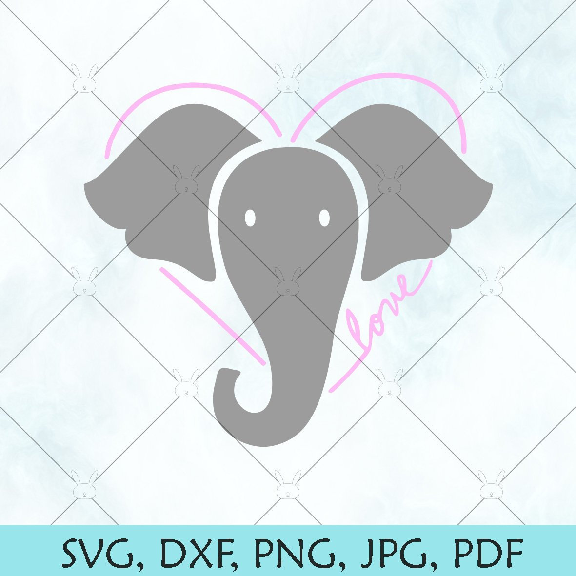 Elephant Love SVG / Elephant SVG / Elephant Vector / Elephant - Etsy