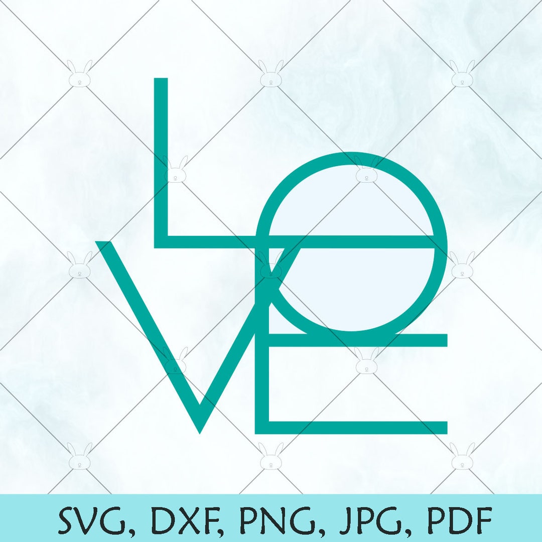Love Block SVG / Love SVG / Connected Love Silhouette / Vector / Love ...