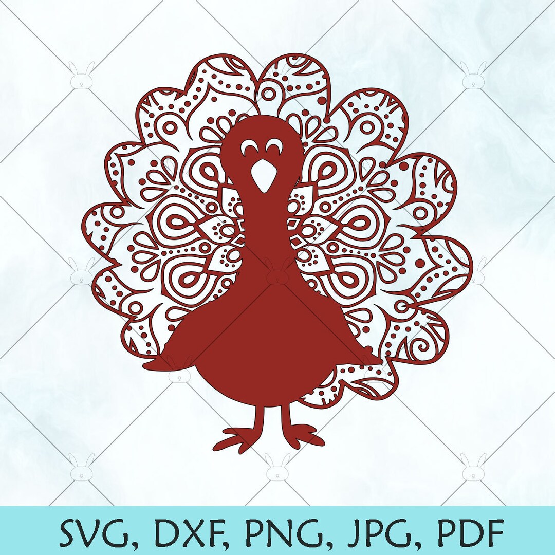 Turkey Mandala SVG / Thanksgiving SVG / Turkey Zentangle - Etsy