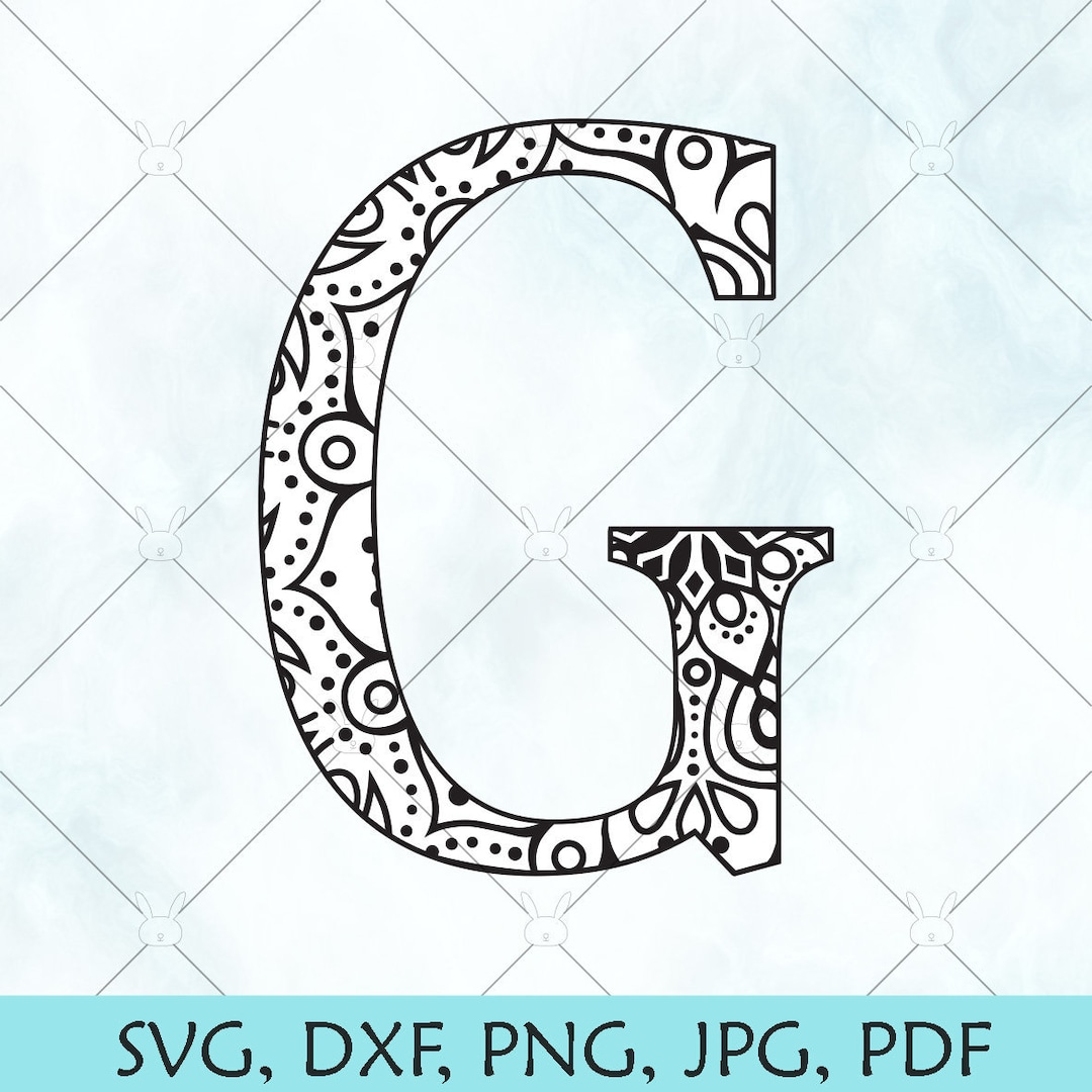 G Mandala Letter SVG / Monogram Mandala G SVG / Letter G SVG Files ...