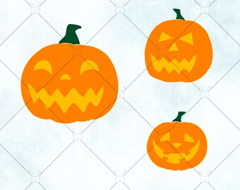 Jack-o'lanterns SVG, PNG, PDF, Dxf Cut Files Cricut Halloween Pumpkins ...