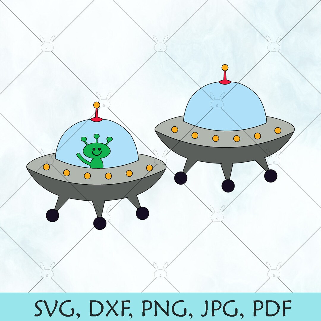 UFO SVG / Alien SVG / Space Silhouette / Martian Vector / Flying Saucer ...