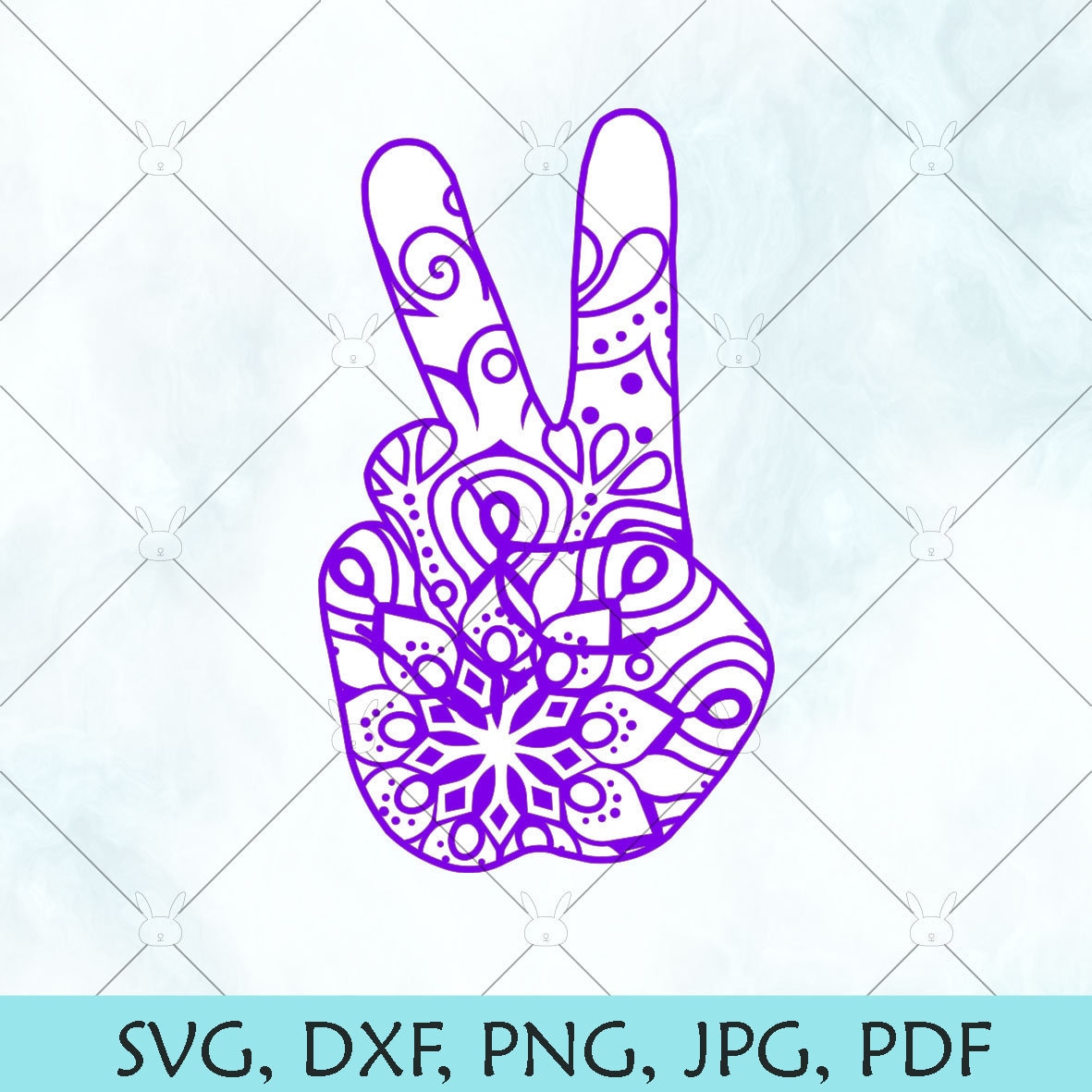 Peace Mandala SVG / Peace Sign cut file / Mandala Silhouette / | Etsy