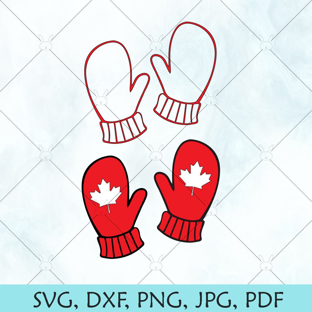 Canada Mitts SVG / Canada SVG / Mittens Vector / Red Mitts Png / Winter ...