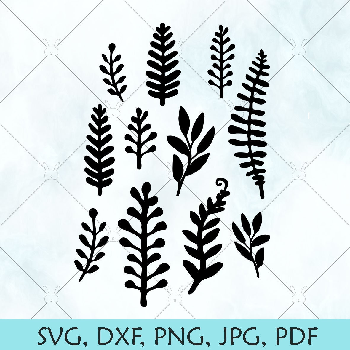 Leaf SVG / Branches Design SVG / Decorative Leaf Vector / | Etsy
