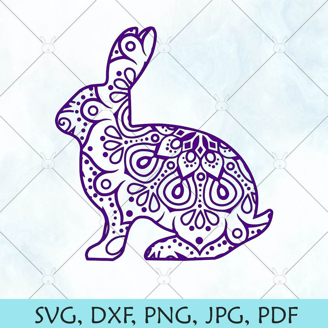 Bunny Mandala SVG / Rabbit SVG / Easter Silhouette / Easter Bunny ...
