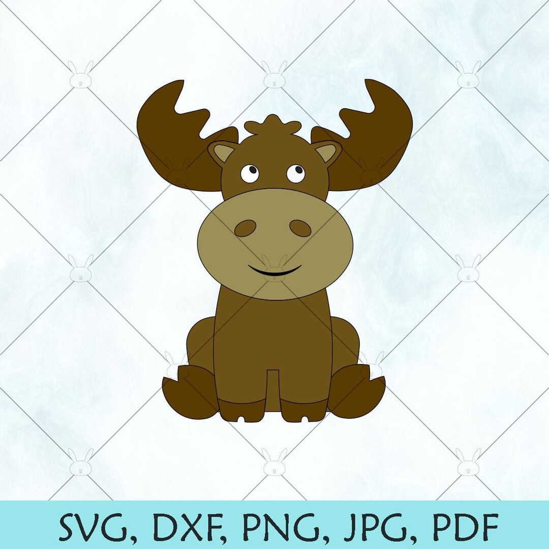 Moose SVG / Baby Moose SVG / Moose Silhouette / Cute Moose Vector / Svg ...