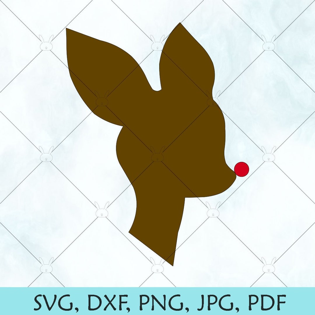 Reindeer SVG / Rudolph Outline SVG / Reindeer Pattern Cut File ...