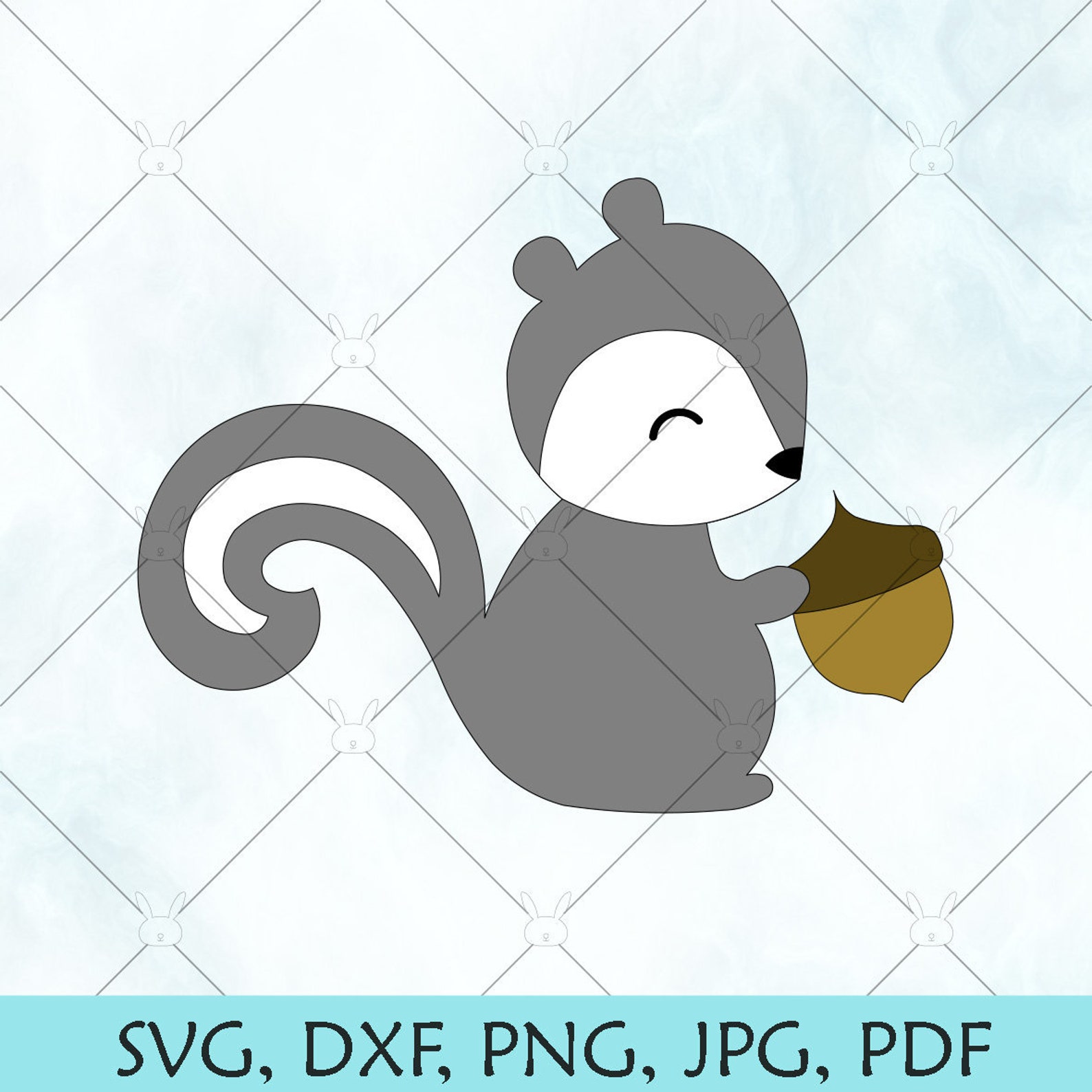 Squirrel SVG / Squirrel and Acorn SVG / Squirrel Silhouette / Squirrel ...