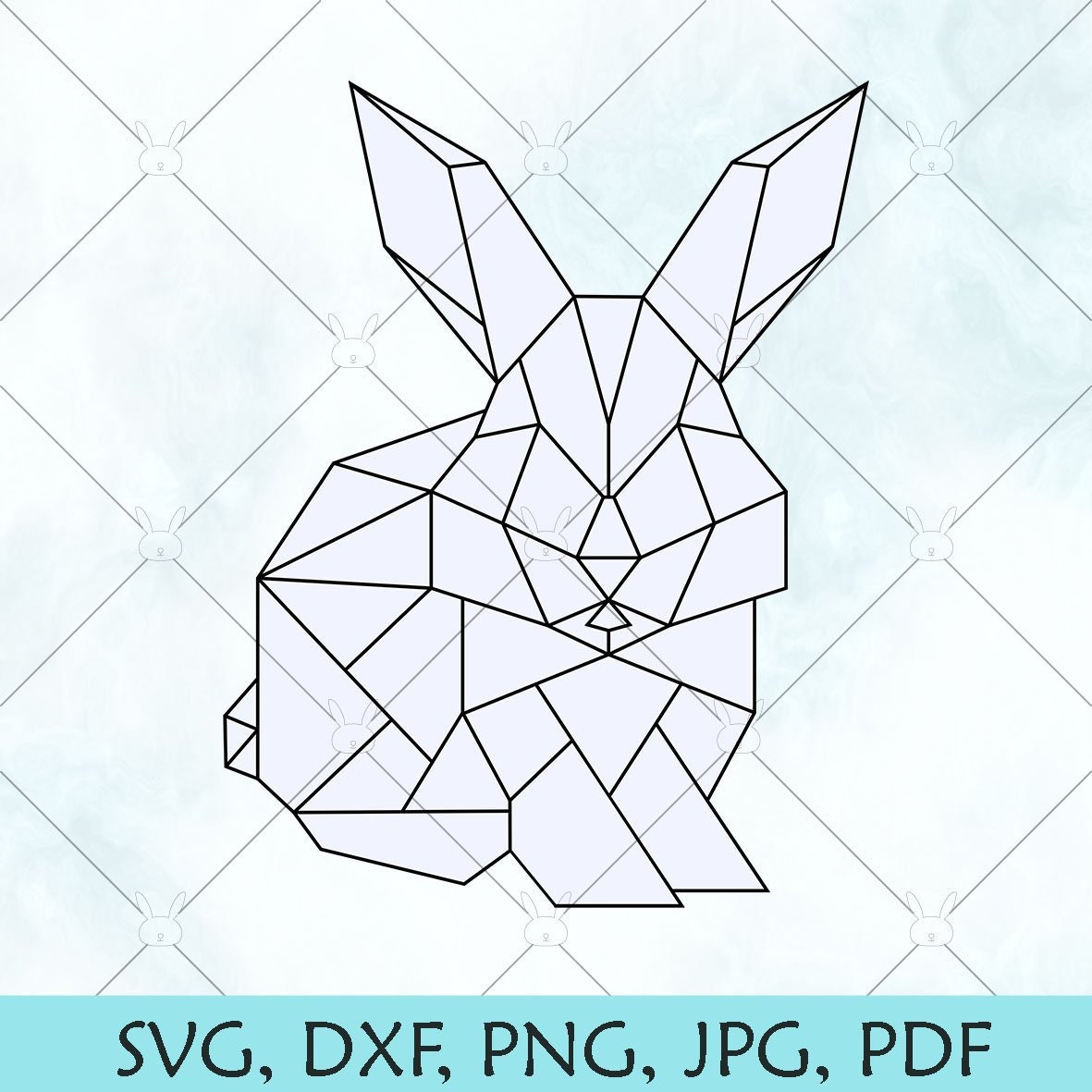 Conejito Geométrico SVG / Pascua / Geometric Rabbit SVG / - Etsy España