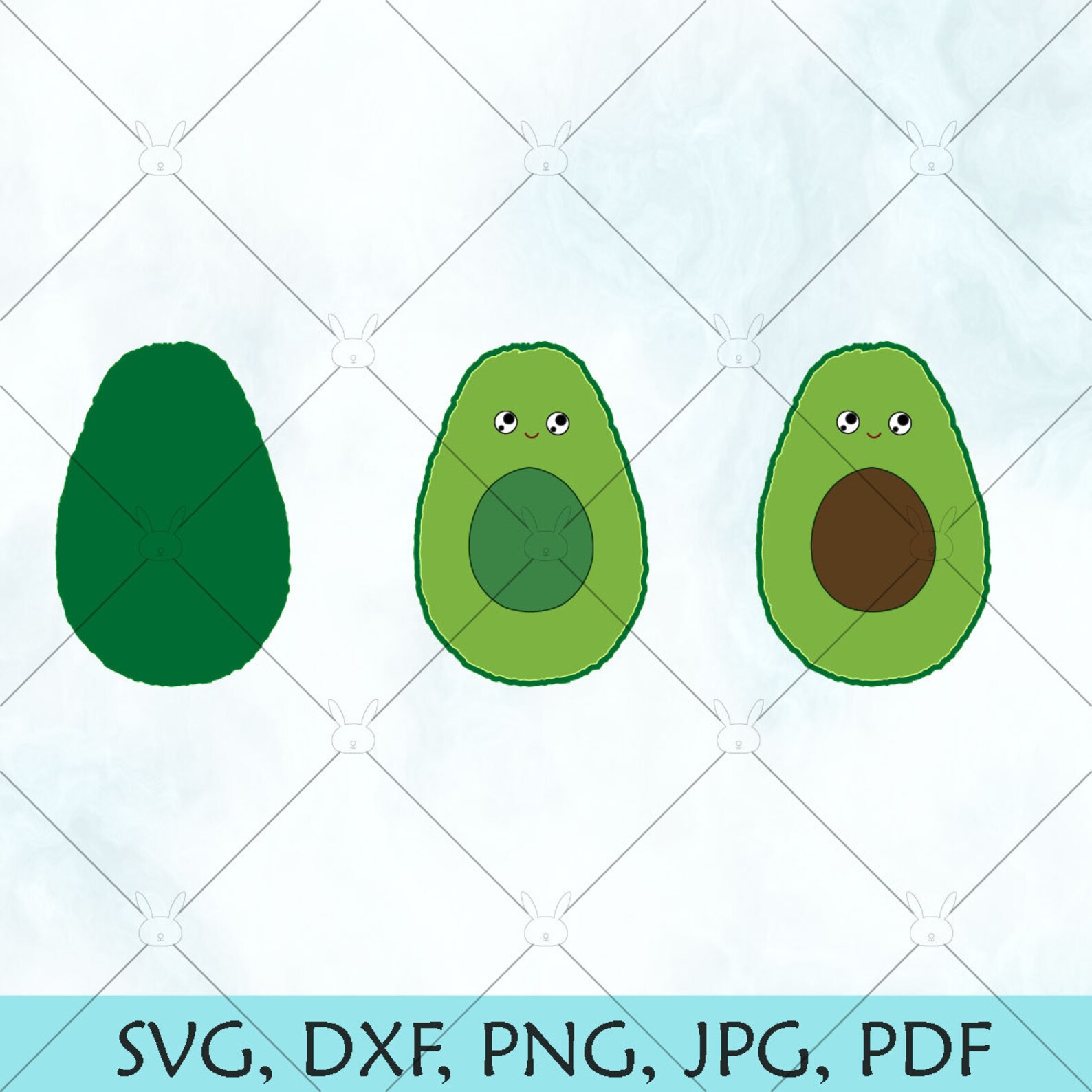 Aguacate SVG Cara de aguacate SVG Sonrisa de aguacate SVG - Etsy España