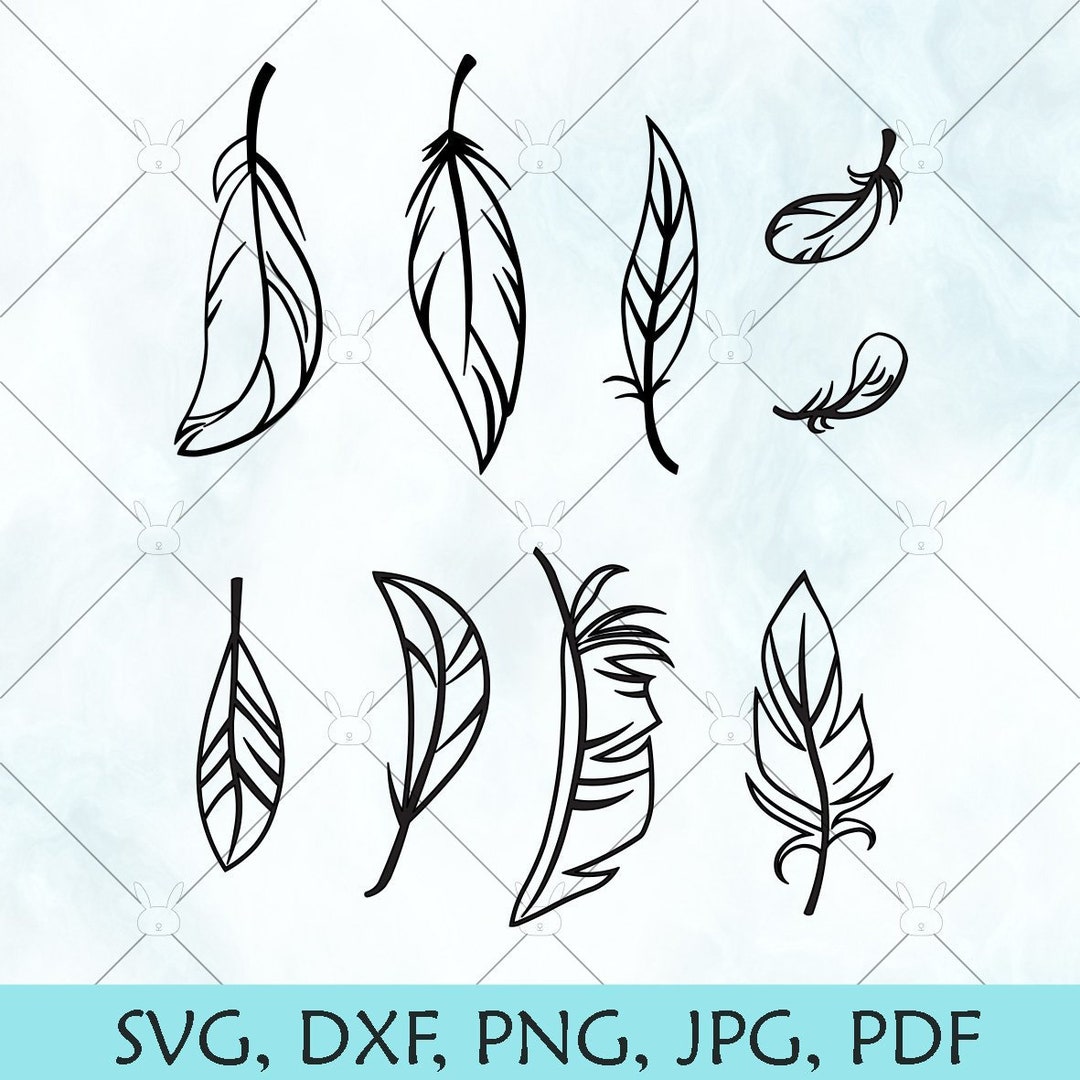 Feather Package SVG / Feathers SVG / Boho Feathers Instant Download ...