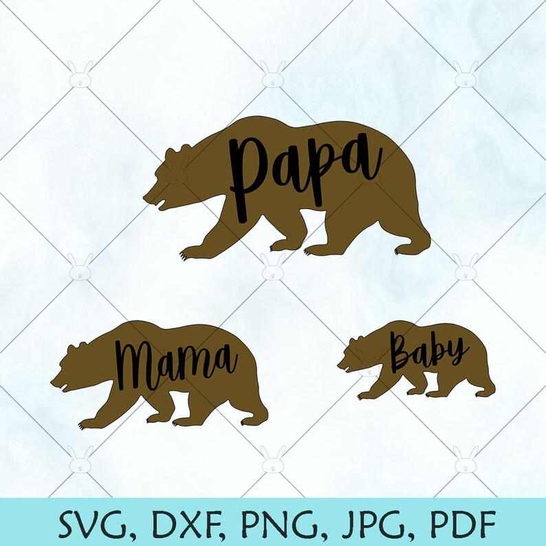 Mama and Baby Bear SVG / Papa and Baby SVG / Bear Family - Etsy
