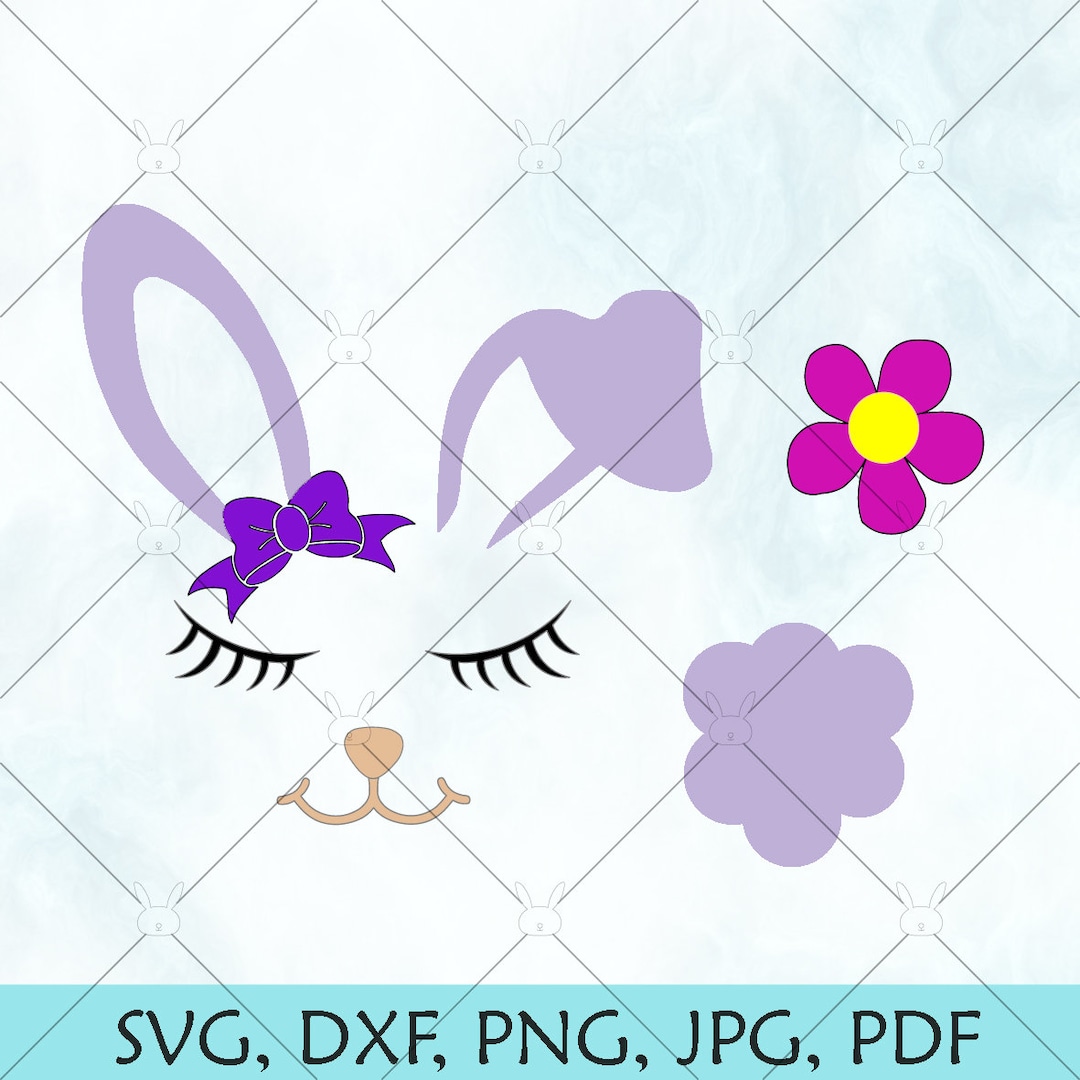 Bunny Face SVG / Bunny SVG / Easter SVG / Bunny Face / Bunny Ears ...