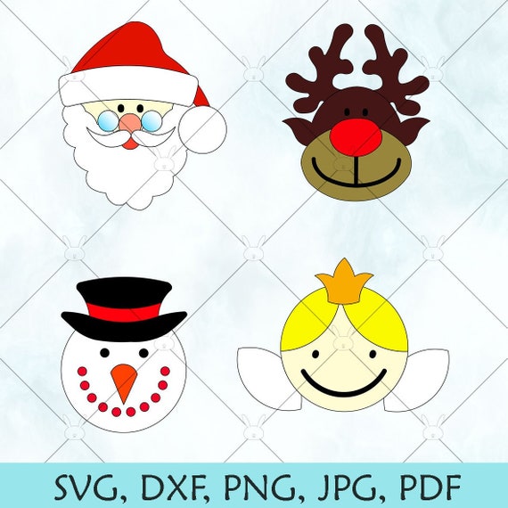 Christmas Faces SVG / Angel Face Svg / Frosty Svg / Santa SVG - Etsy Canada