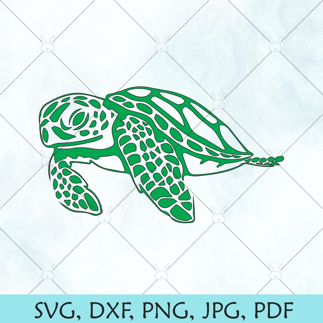 Sea Turtle SVG / Green Sea Turtle SVG / Sea Turtle Vector / Beach Sea ...