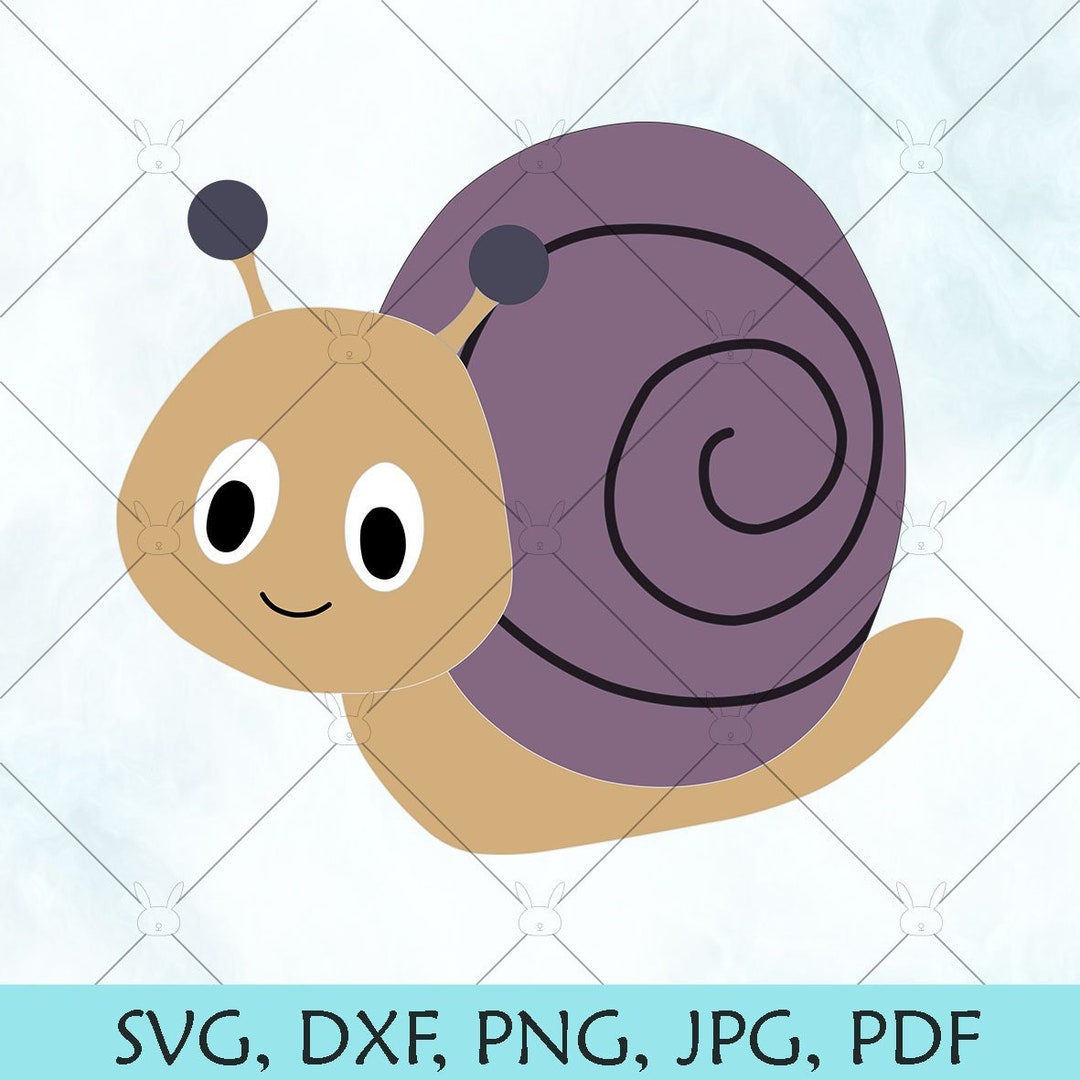 Cute Snail SVG / Snail Cut File / Snail Vector File / Baby Snail SVG ...