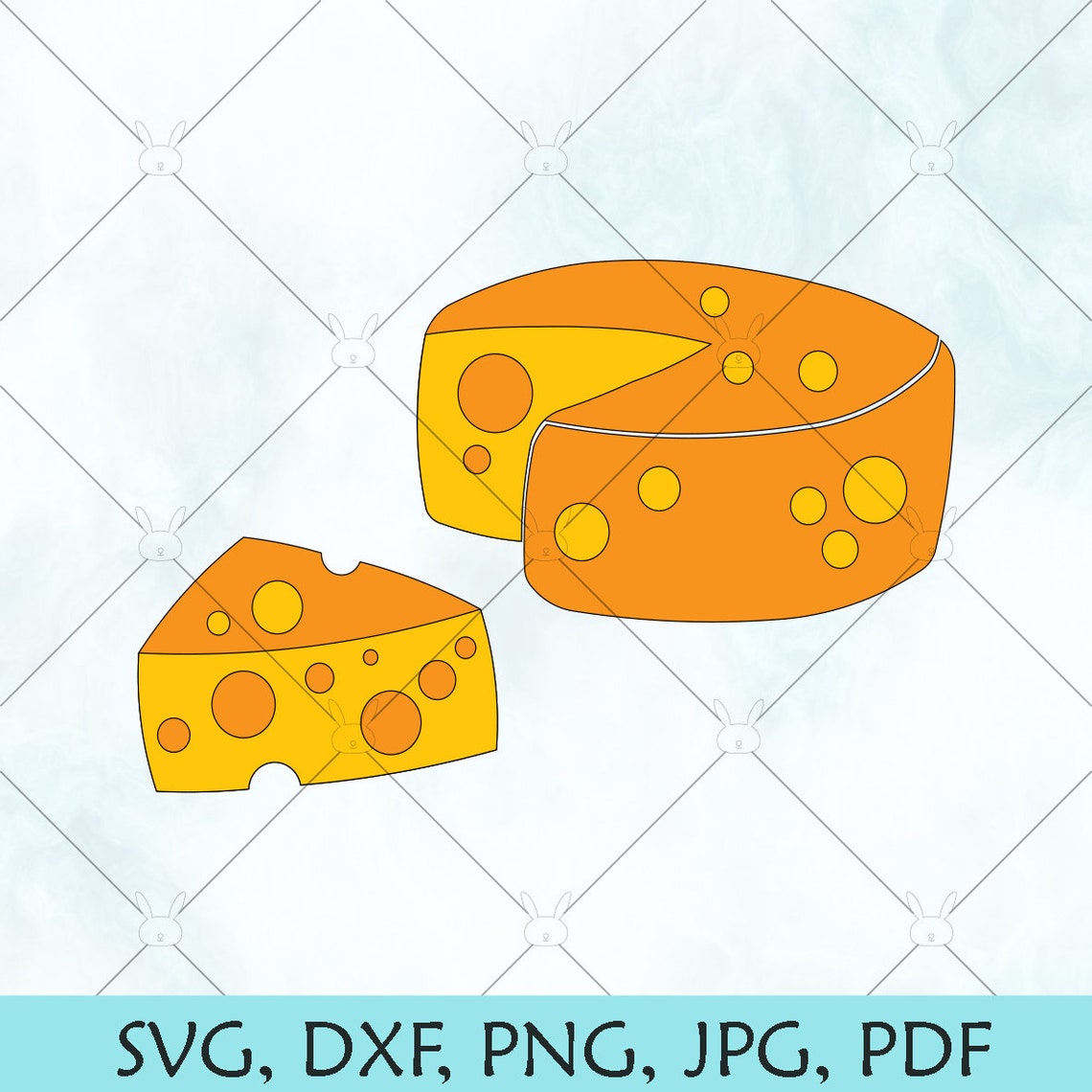 Cheese SVG / Slice of Cheese SVG / Cheese With Holes / Orange - Etsy