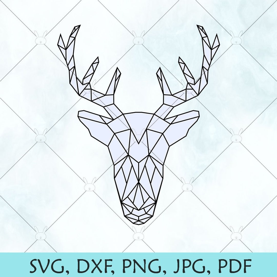 Geometric Reindeer SVG / Reindeer Cut File for Cricut, Brother and ...