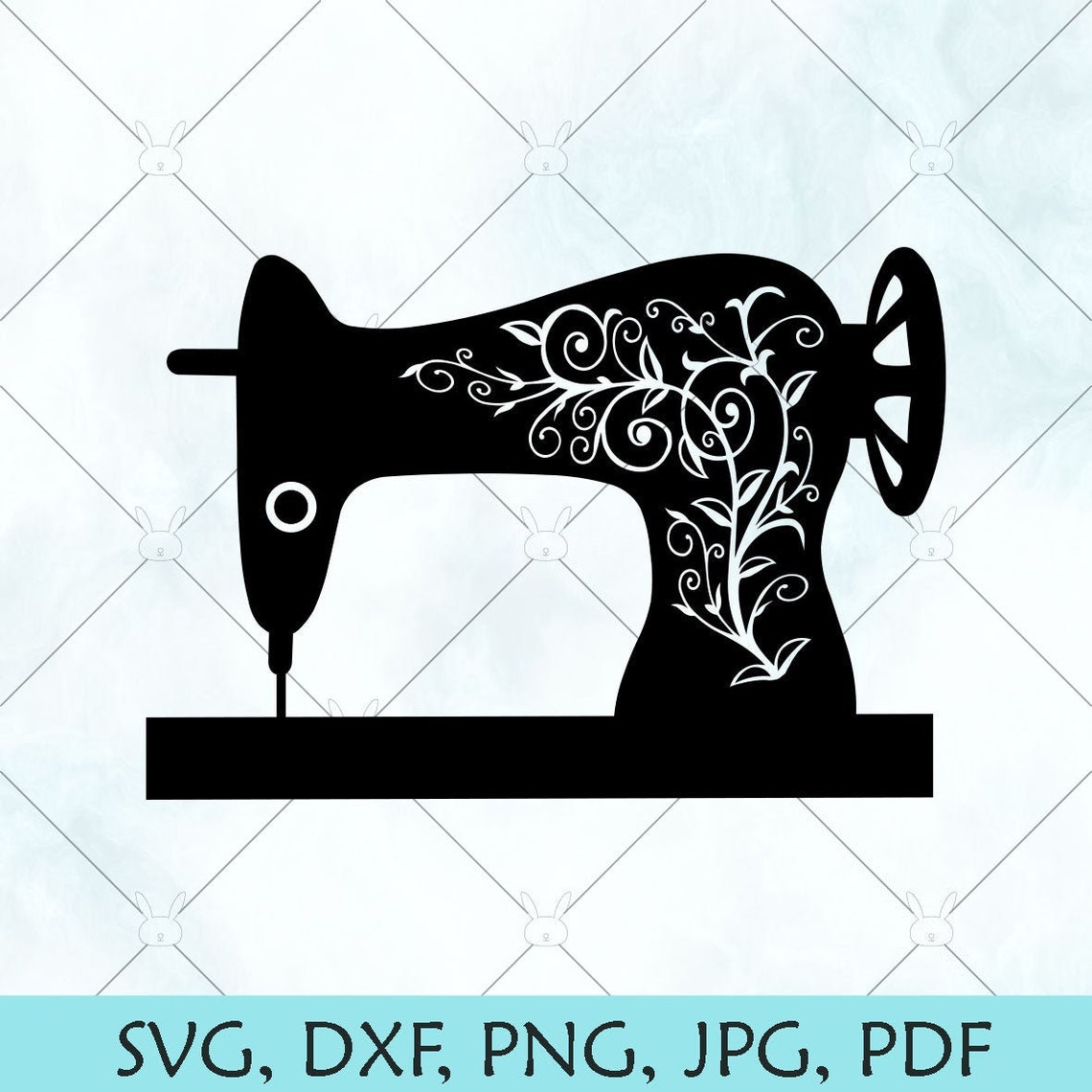 Sewing Machine SVG / Sewing Machine Design / Old Sewing Machine Vector ...