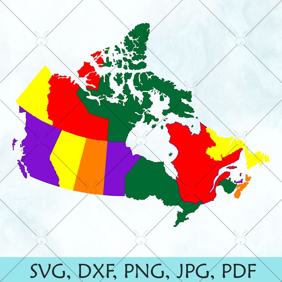Canada Map SVG / Canada SVG / Canadian Provence SVG / Canada Silhouette ...