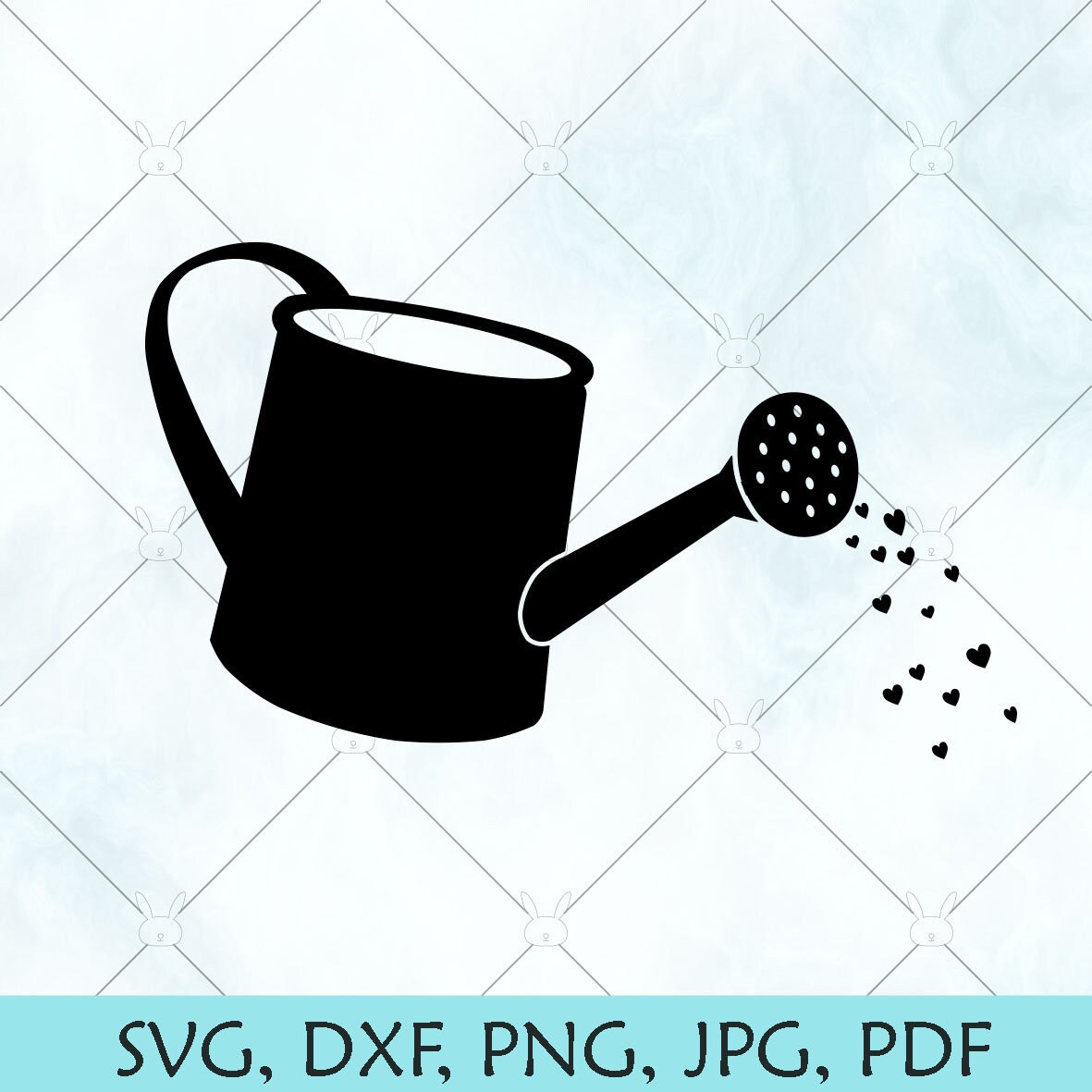 Watering Can SVG / Gardening SVG / Plants SVG / heart | Etsy