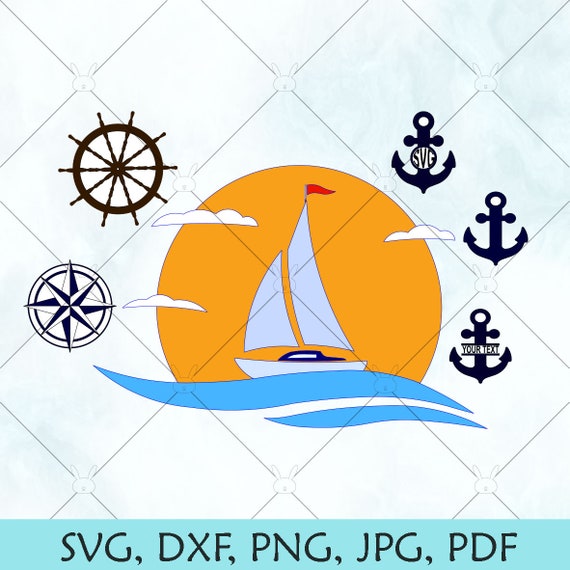 Sailing SVG / Anchor SVG /compass SVG / Sailing Silhouette / | Etsy