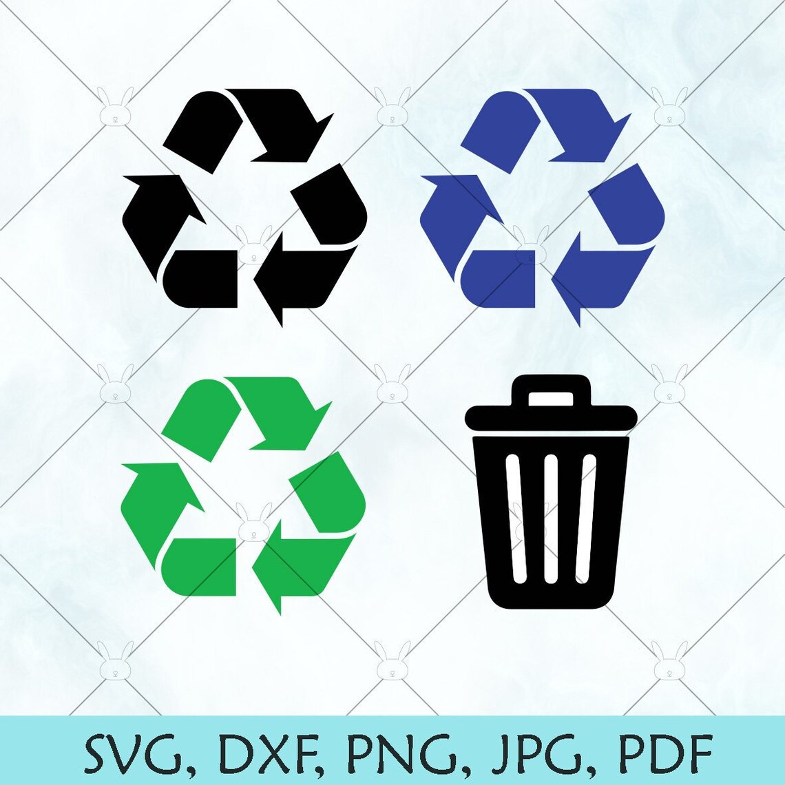 Recycling SVG / Recycling Symbol Silhouette SVG / Cricut Silhouette ...