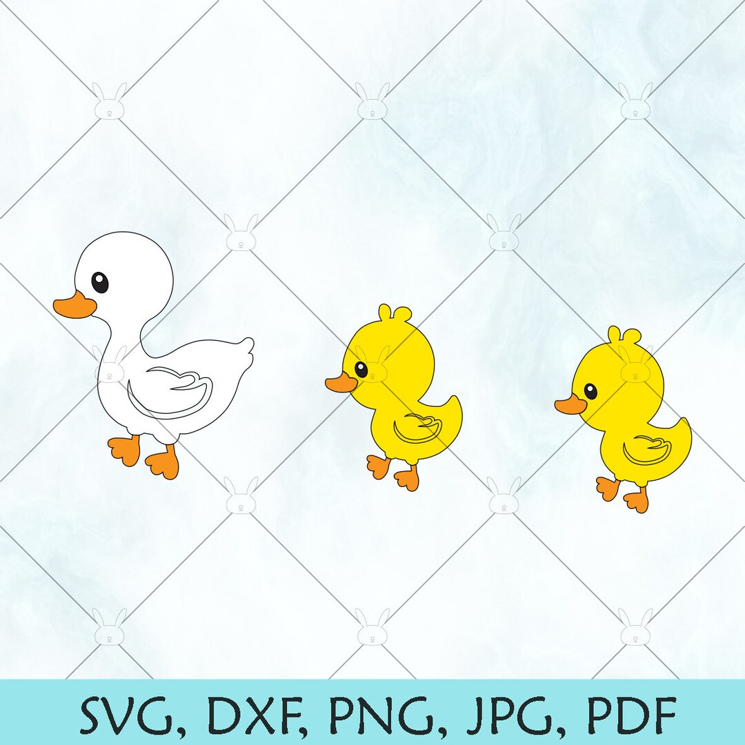 Ducks SVG / Ducking SVG / Ducks Silhouette / Mom and Baby Ducks Vector ...