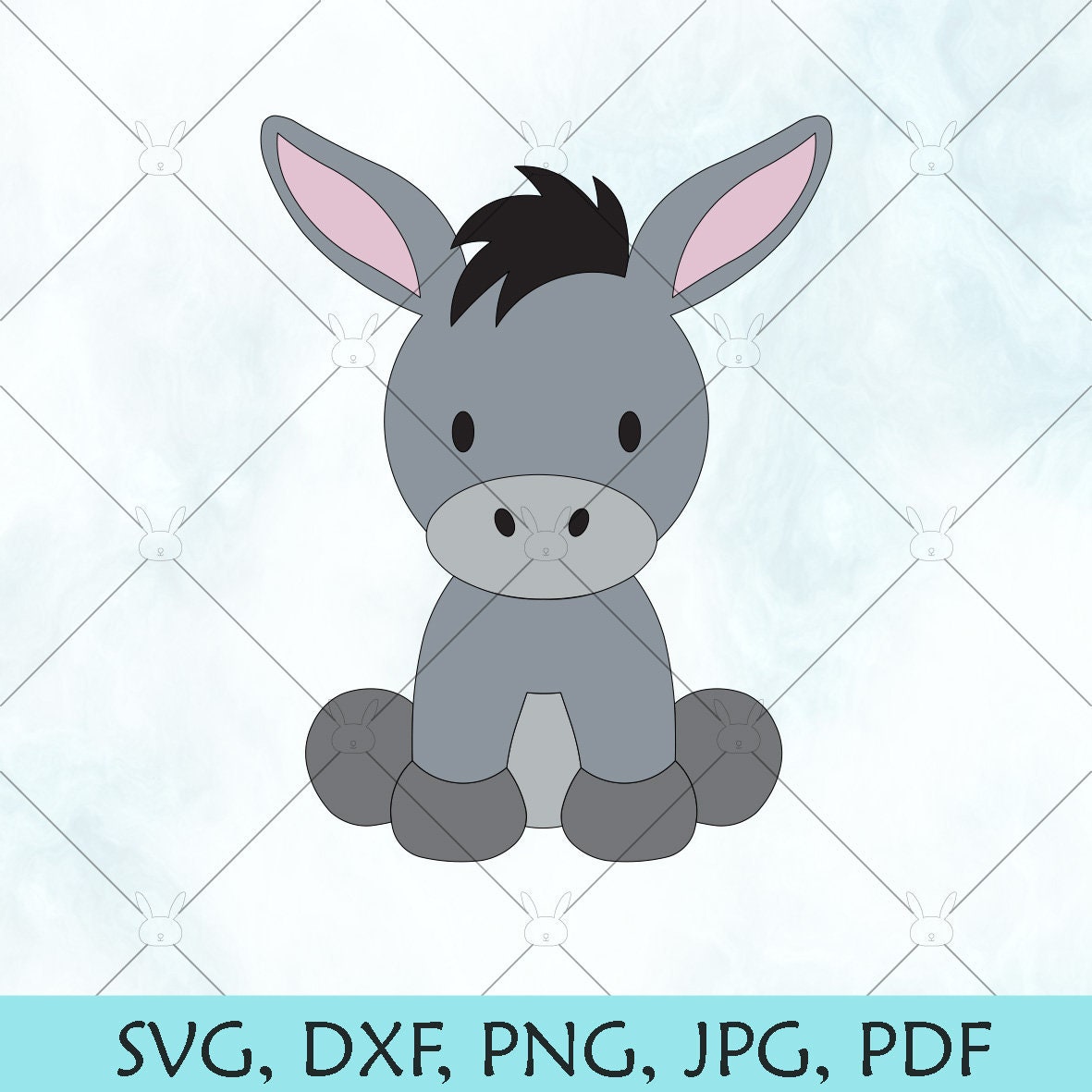 Esel SVG / Baby Esel SVG / Esel Silhouette / Esel Vektor / Baby Esel ...
