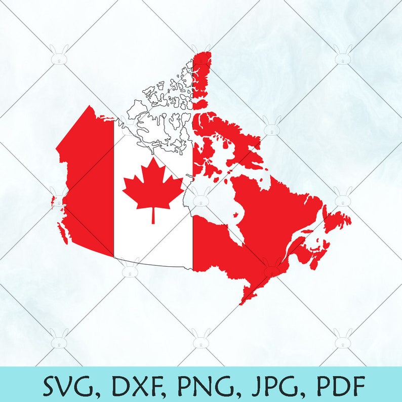 Canada Flag Map SVG / Canada SVG / Canadian Provinces Map | Etsy Canada